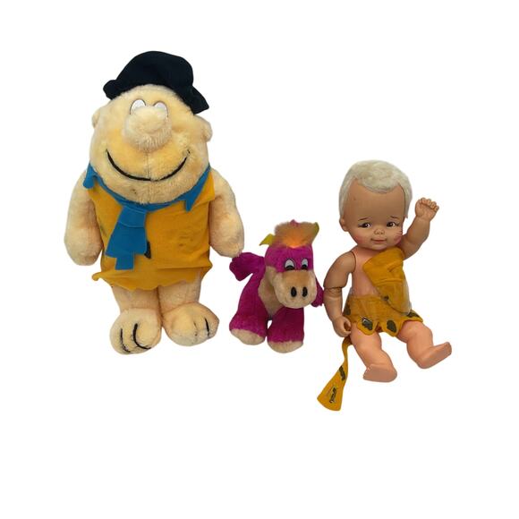 Flintstones | Toys | Vintage Flinstones Character Plush Toys Dolls Bam ...
